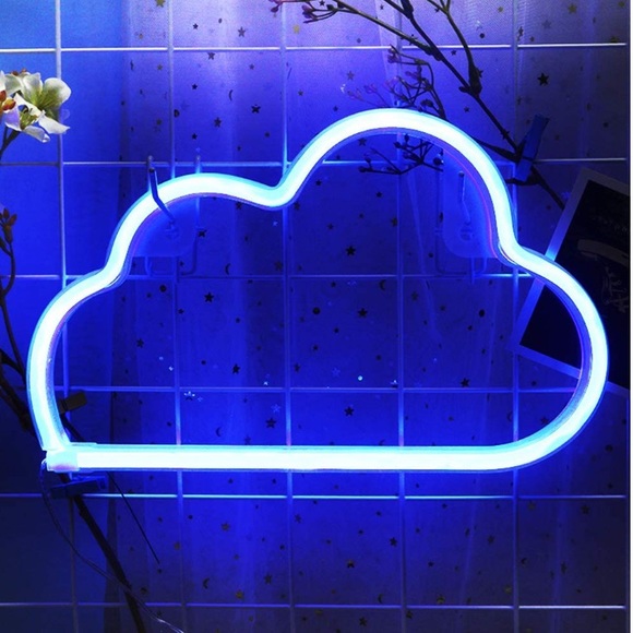 Urban Outfitters | Wall Decor | Neon Blue Cloud Sky Cute Led ...